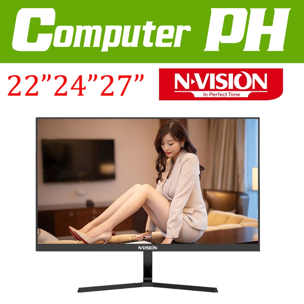 Nvision 22 24 27 Inch Ips Monitor 75Hz Framless Flat FHD Gaming Monitor ...