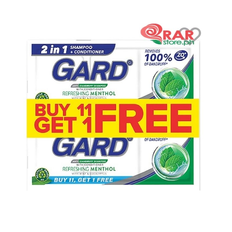 GARD SHAMPOO REFRESHING MENTHOL BUY 11 GET 1 FREE | Shopee Philippines