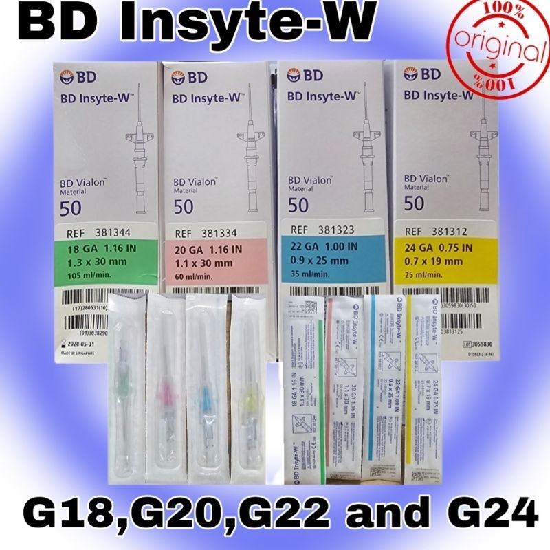 BD Insyte-W with Wings(per pc)Diff. sizes Avialable | Shopee Philippines