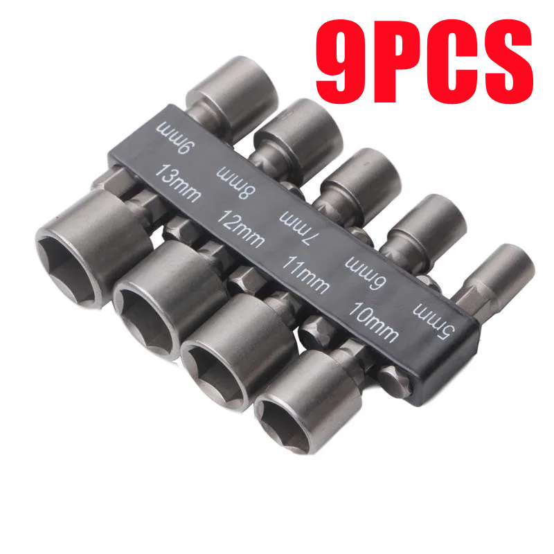 14/9 Piece 5-13mm Hex Socket Set Adapter Short Sockets Torque Spanner ...
