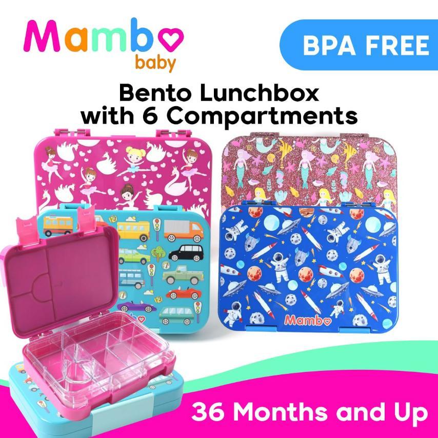 Mambo Bento Baon Box 4 to 6 Compartments Spillproof School Lunchbox For ...