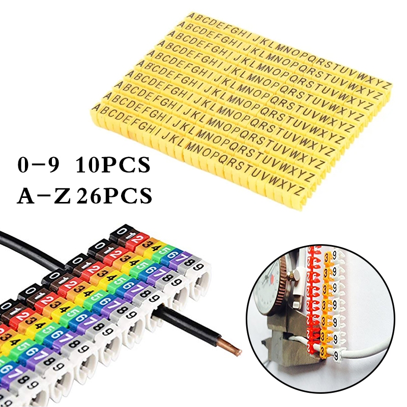 Plastic Digital Letter Cable Identification Wire Marker Number Tag ...