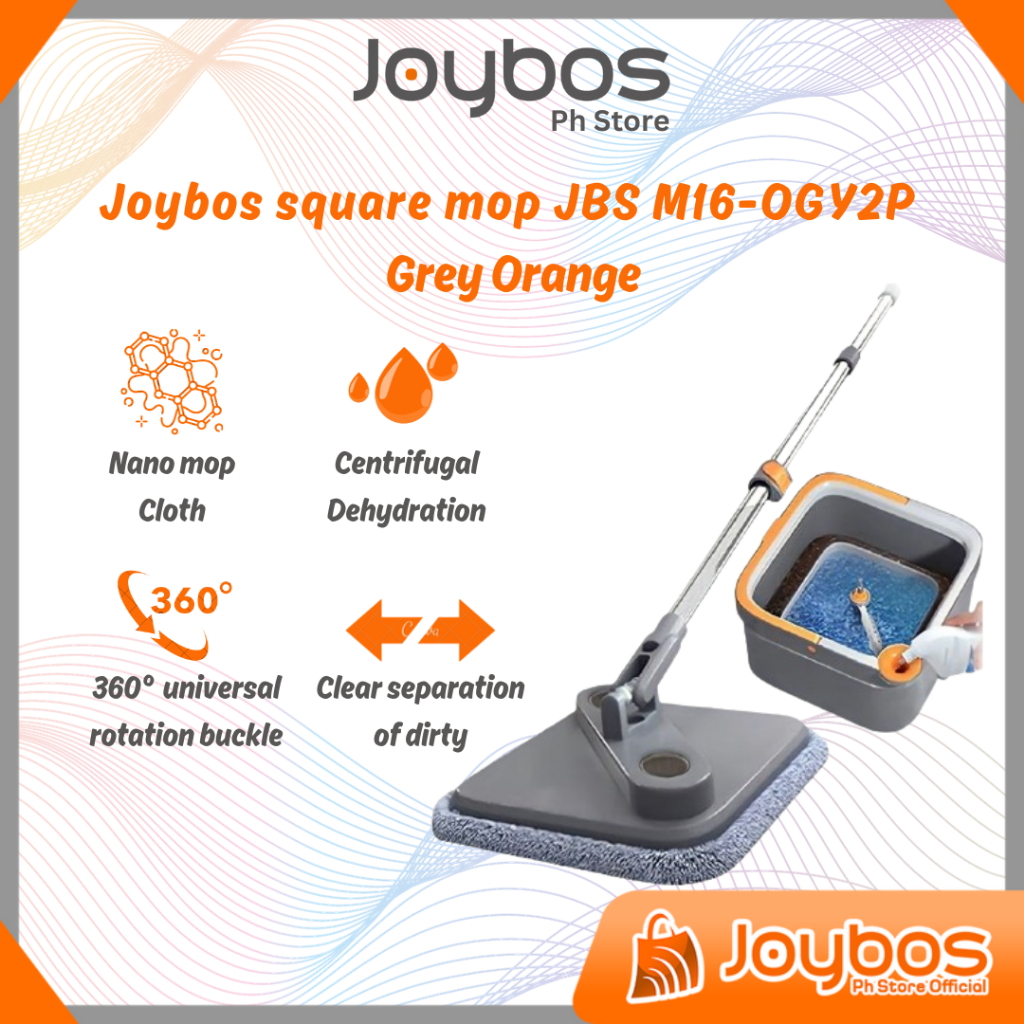 Joybos Square Mop with Separate tank design for Dirty and clean water ...