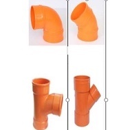 Per pcs! pvc orange fittings Sanitary elbow elbow 45deg coupling tee ...