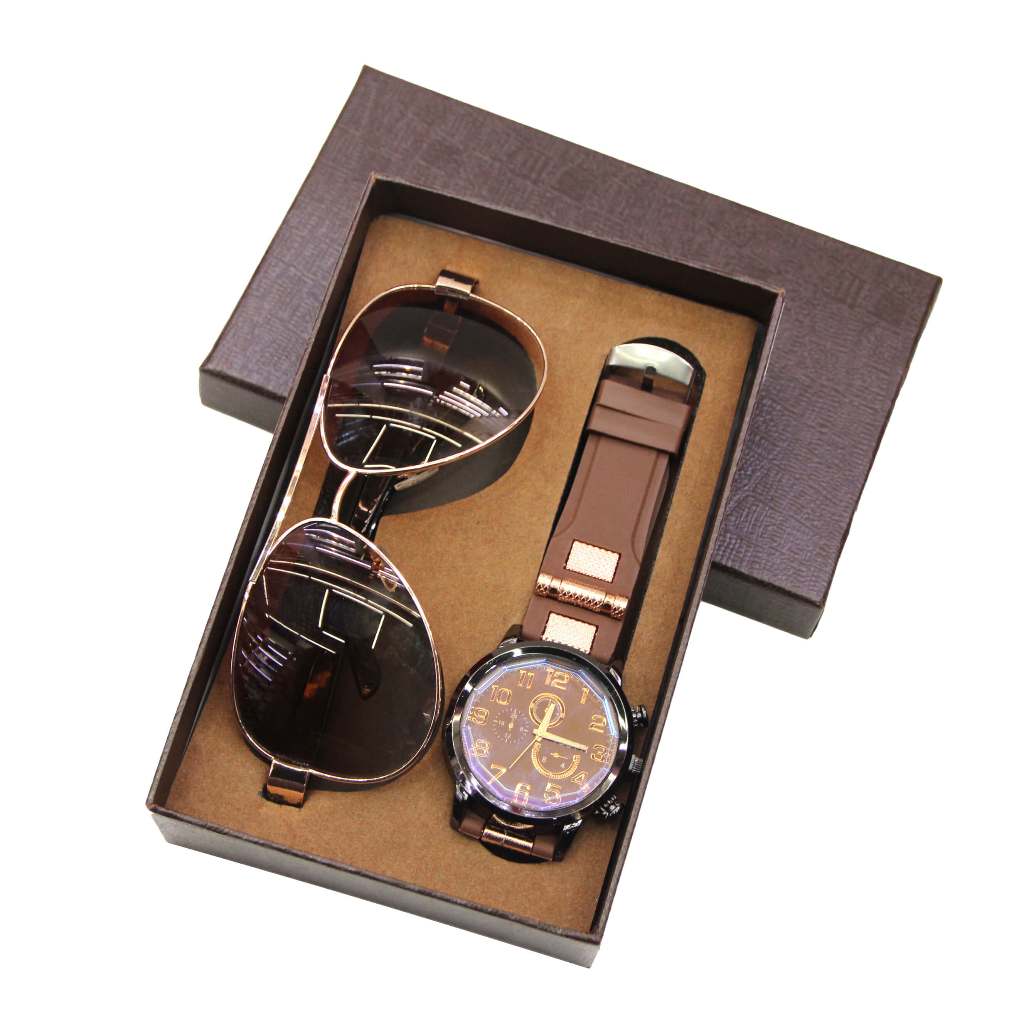 JESOU COLLECTION - Men's Watch/Sunglass Gift Set 2Pcs/set with Box ...