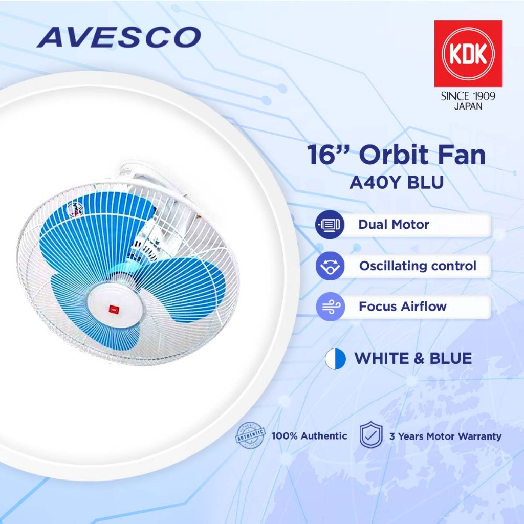 KDK | Orbit Fan 16" | A40Y | 16″ (40cm blade) Orbit Fan | Bearing Type ...