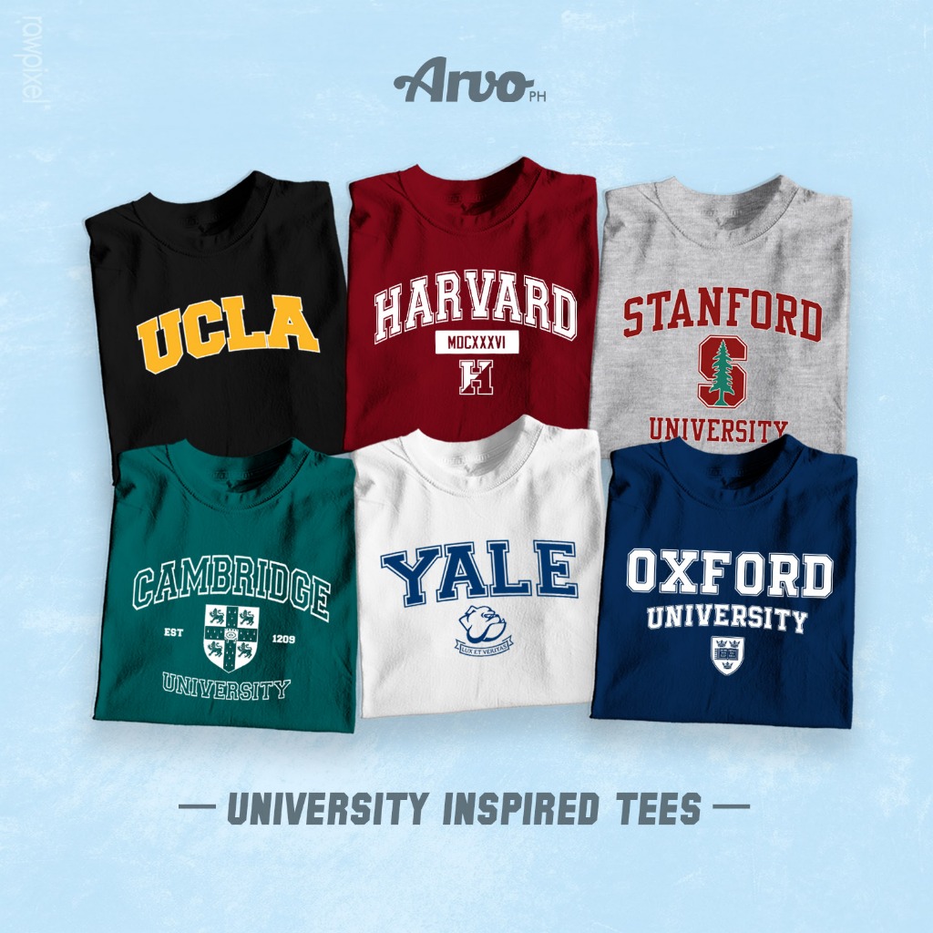 University Inspired Tee Shirt 2024 | XS to 5XL | ARVO PH Unisex Regular ...