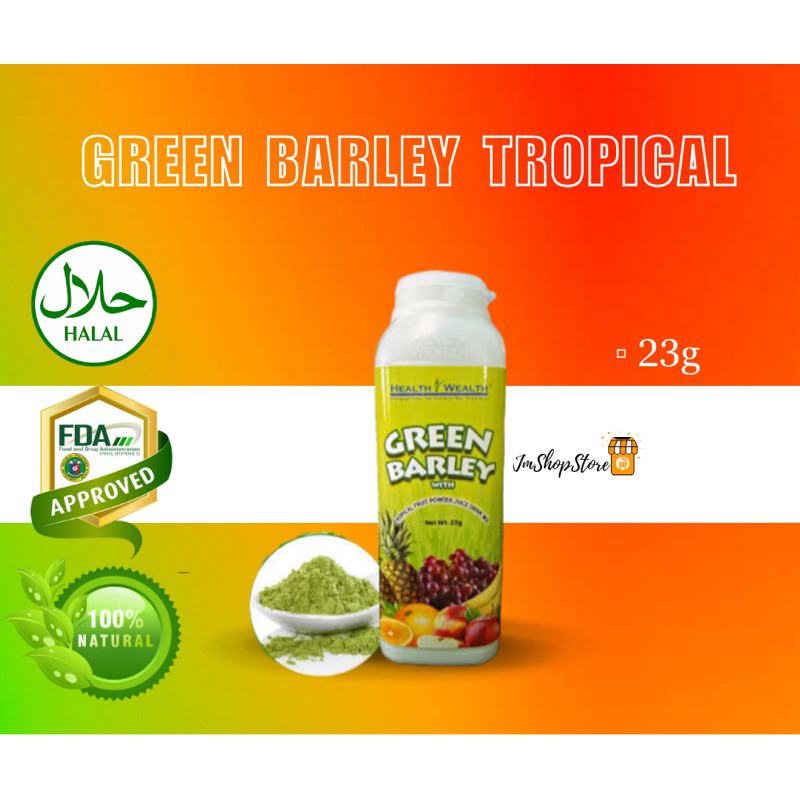HEALTH WEALTH (GREEN BARLEY )WITH TROPICAL FRUIT POWDER JUICE | Shopee ...