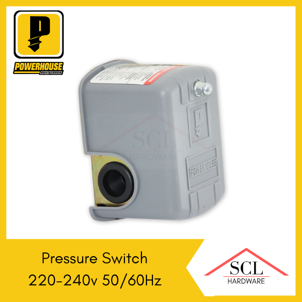 POWERHOUSE Pressure Switch for Water Pump 220-240v 50/60Hz 20-40 Psi ...