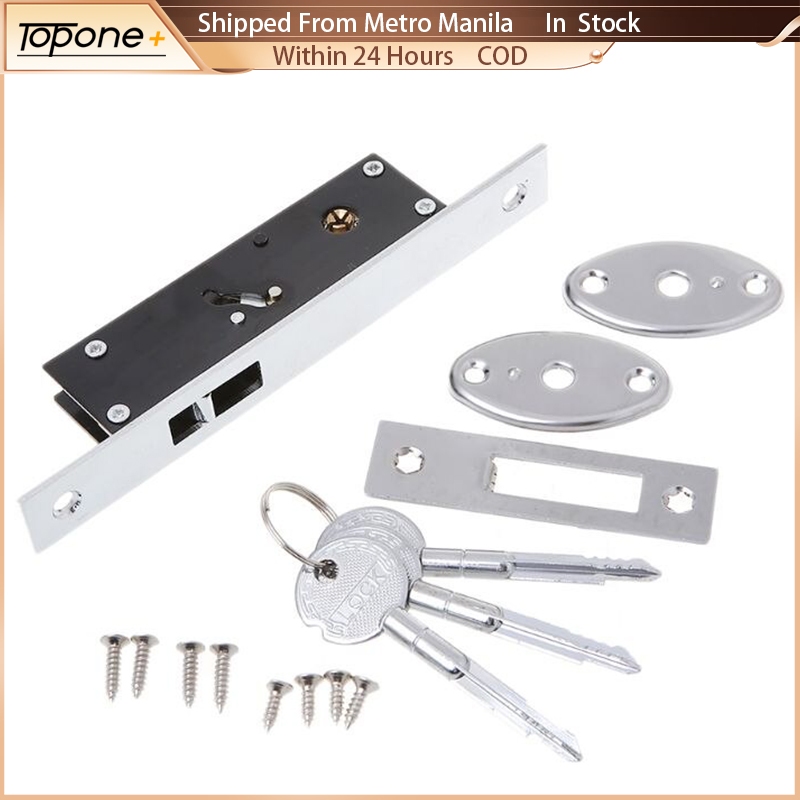 Aluminum Alloy Sliding Door Lock With Cross key Push Pull Shift Door ...