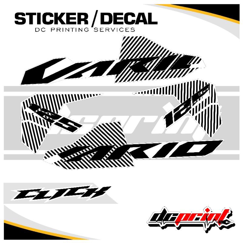 Click V3 Vario TRANSPARENT sticker Decal | Shopee Philippines