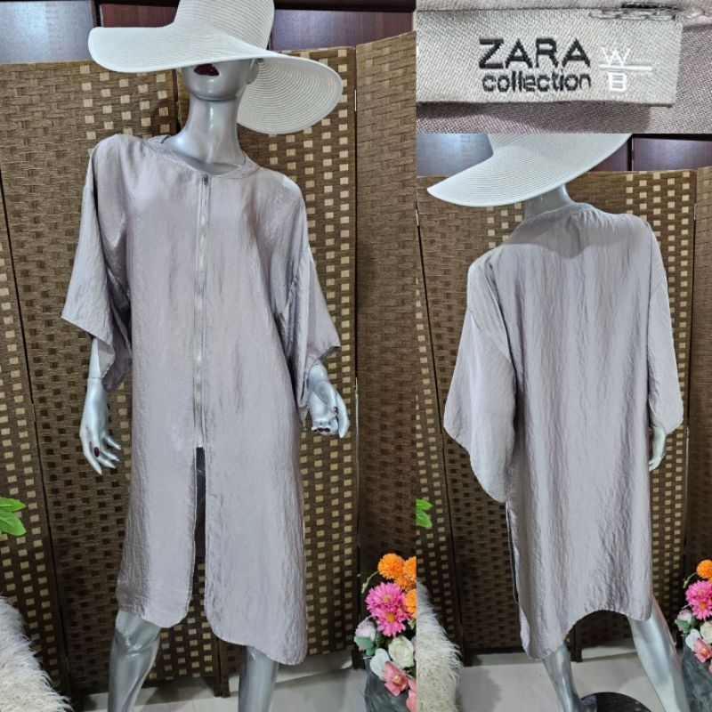 ZARA WB COLLECTION gray midi dress | Shopee Philippines