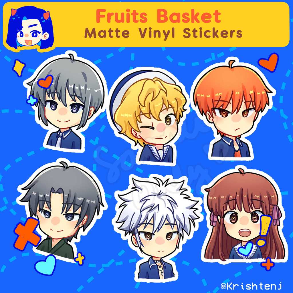 Fruits Basket Matte Vinyl Stickers : Krishten | Shopee Philippines