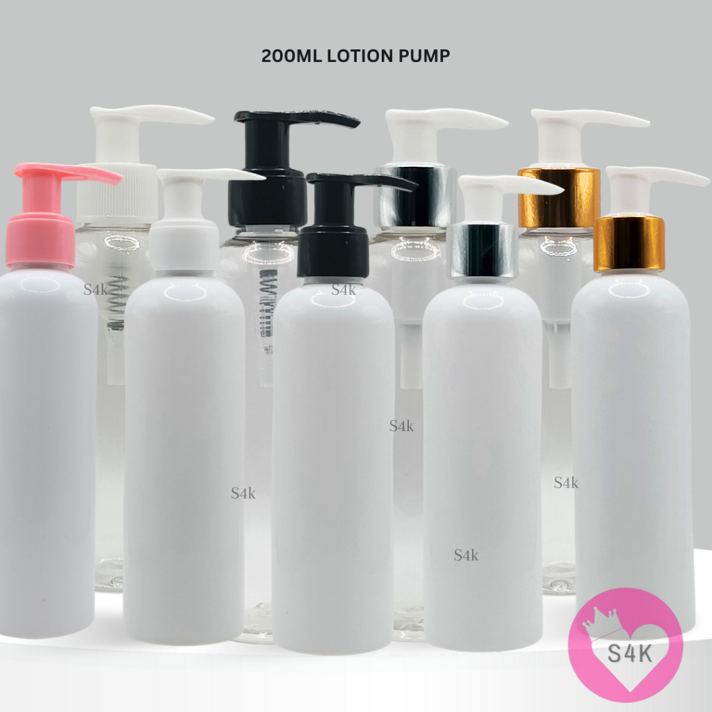 200ml Bottle with Lotion Pump (for shampoo, conditioner, lotion etc ...