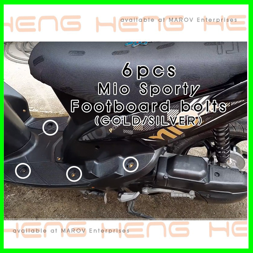 Mio Sporty Footboard 6pcs Bolts from HENG Screw Thailand | Shopee ...