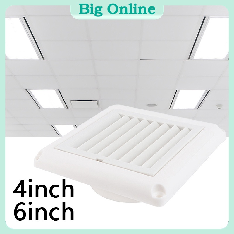 4inch 6inch Square Ceiling Air Ventilation Plastic Air Vent Grille ...
