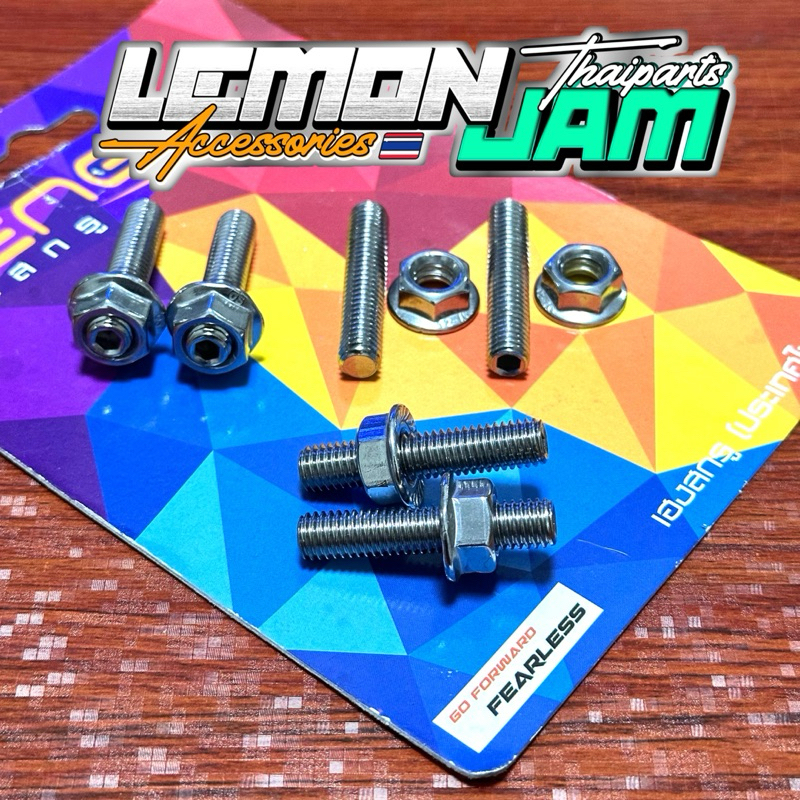 2 pcs STAINLESS STEEL EXHAUST BOLT / STUD BOLT R150 , ALL MIO ...