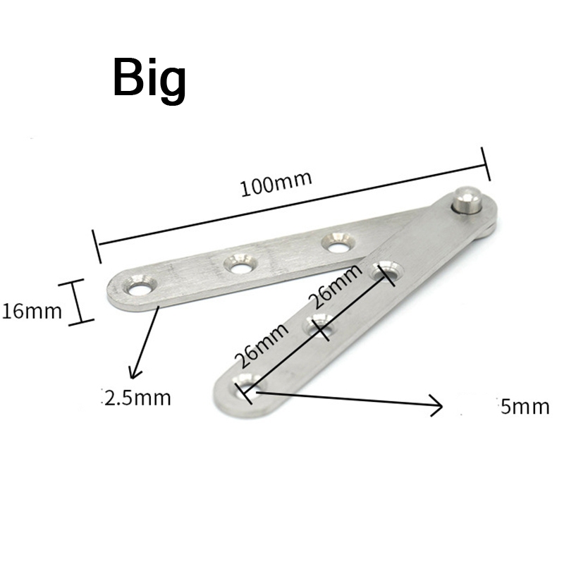 5Pcs 360 Degree Rotating Concealed Hinges Stainless Steel Door Cabinets ...