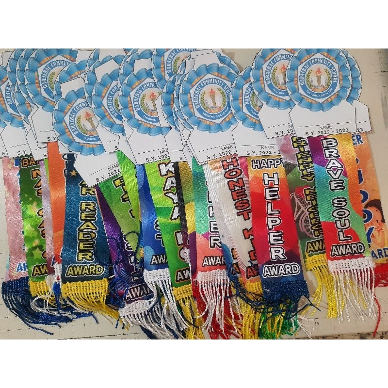 Ribbons for Graduation/kinder awards with tassle and head | Shopee ...