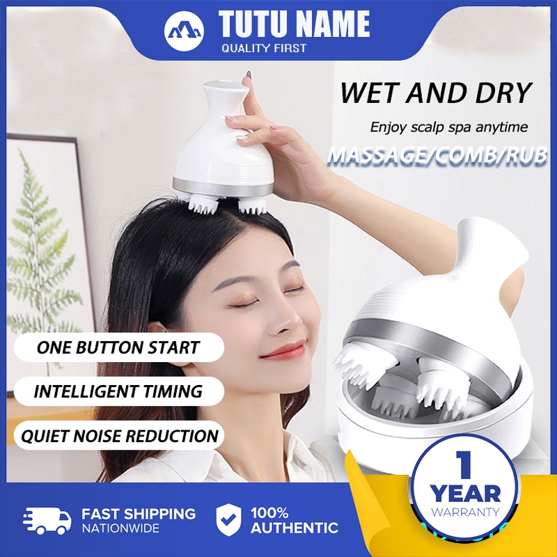 USB Electric Head Scalp Massager Rechargeable Claw Head Pet Human ...