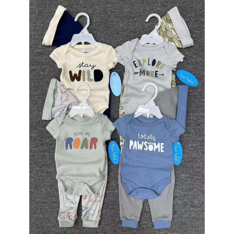 BON BEBE 3PC SET LITTLE BOY | Shopee Philippines