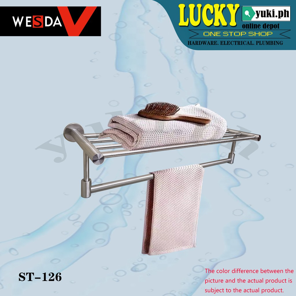 ST-126 WESDA STAINLESS STEEL WALL MOUNTED SINGLE LAYER TOWEL RACK ...