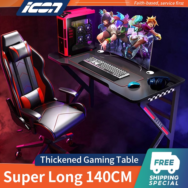 140/120/100cm Gaming Table Computer Desk Office Table Playing PC Home ...