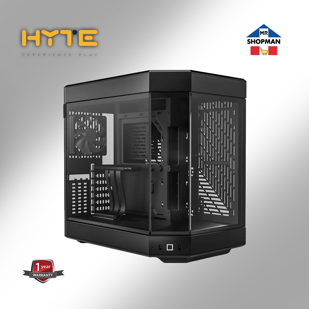 Hyte Y60 Dual Chamber White Black + LCD Side Screen Add On ATX Case ...