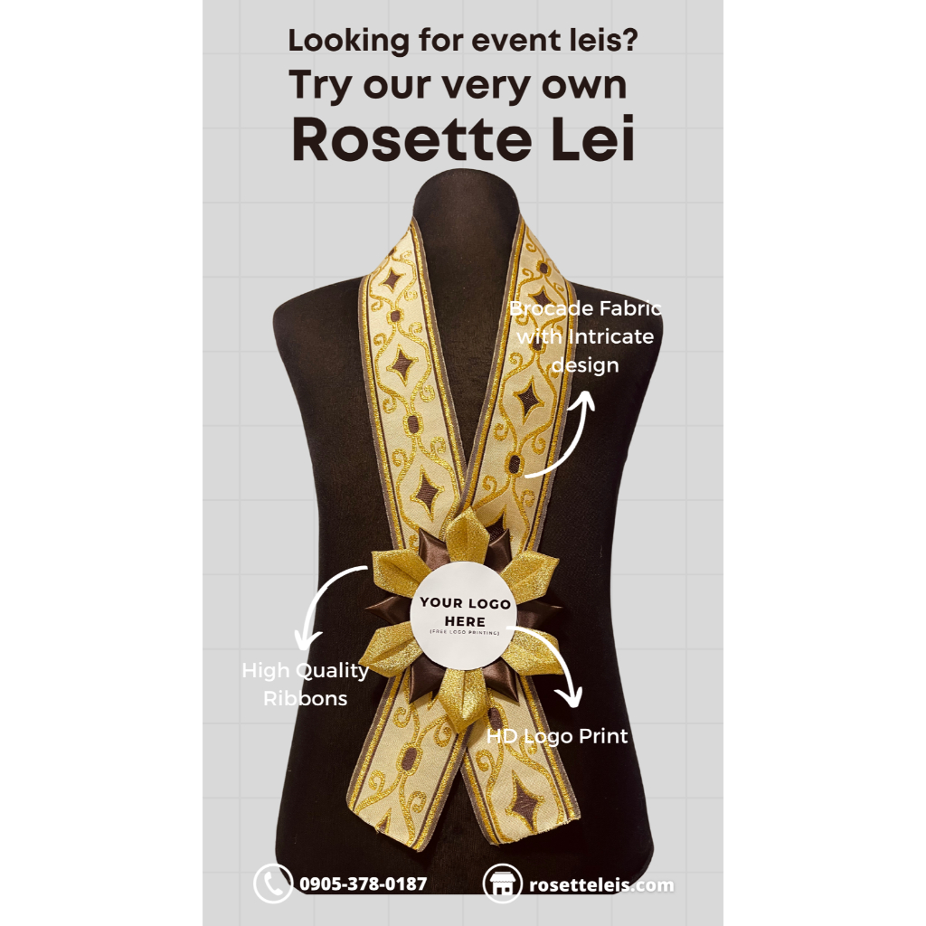 Rosette Lei Garland Gold Edition for VIPs, Guests, or as Welcome Lei ...