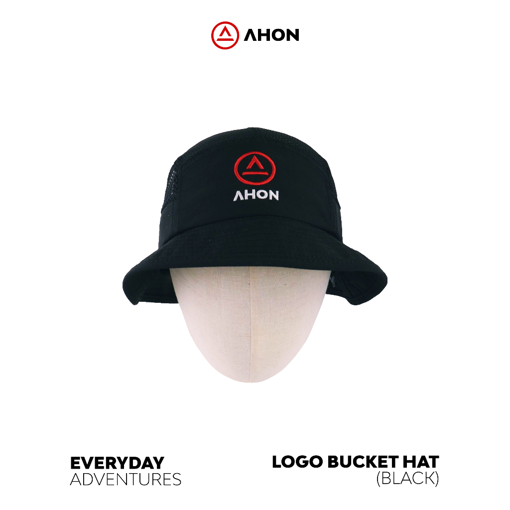 Ahon Logo Bucket Hat (black) - soft brim - soft top - packable | Shopee ...
