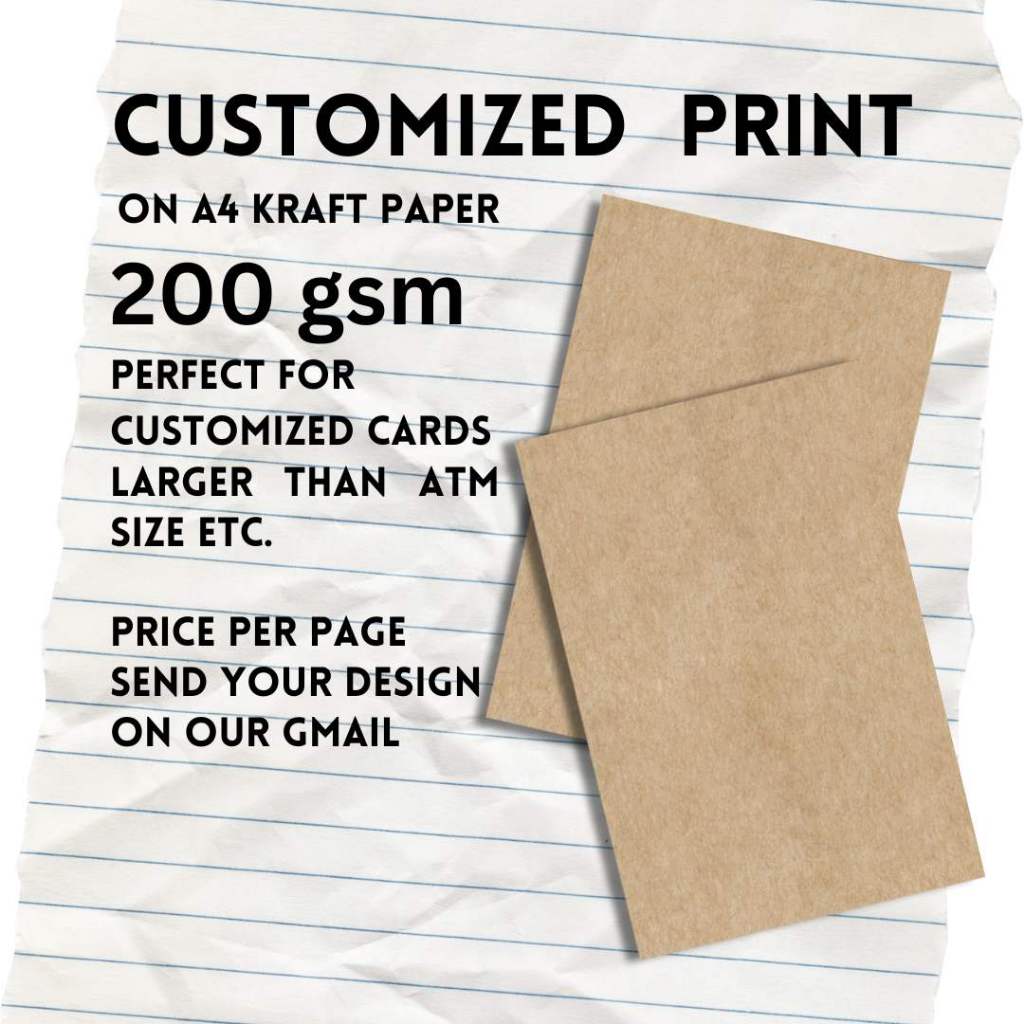 CUSTOMIZED A4 KRAFT PAPER PRINT | 200 GSM KRAFT PAPER | Shopee Philippines