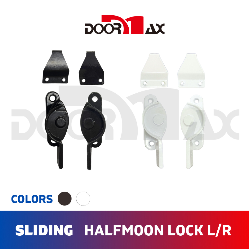 DOORMAX Half Moon Lock for Sliding Door (Brown/White) | Shopee Philippines