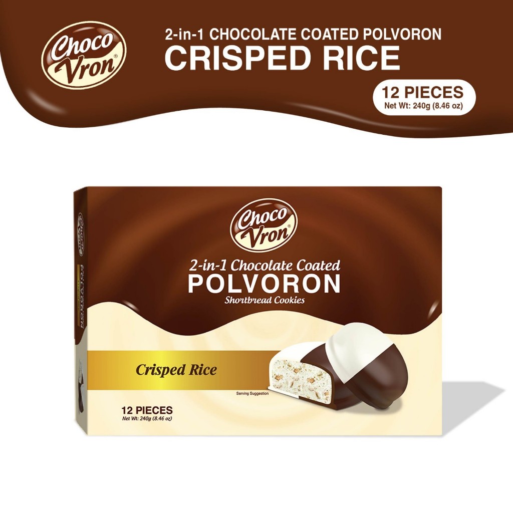 ChocoVron Gift Box 2 in 1 Chocolate-coated Crisped Rice Polvoron 240g ...