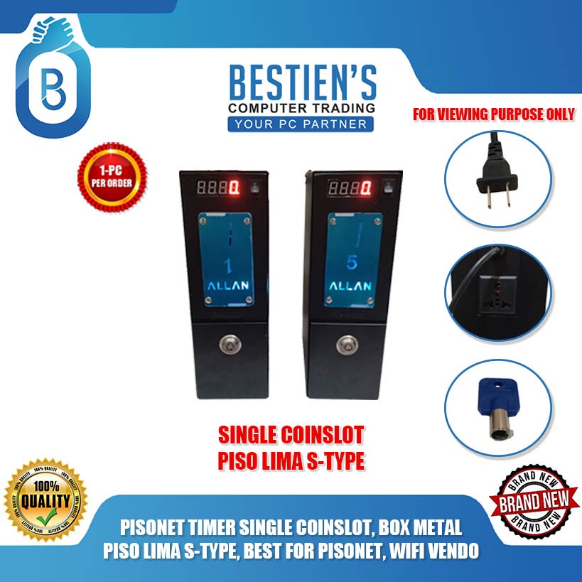 PISONET TIMER SINGLE COINSLOT, BOX METAL PISO LIMA S-TYPE, BEST FOR ...