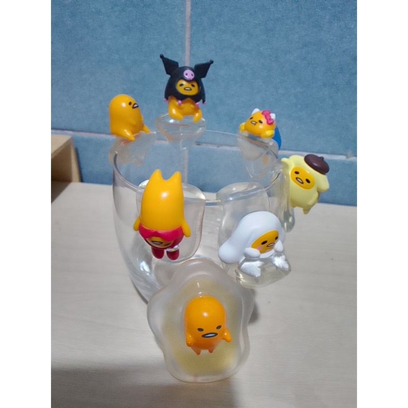 Gudetama X Sanrio PUTITTO glass clinger figures ( per piece ) | Shopee Philippines