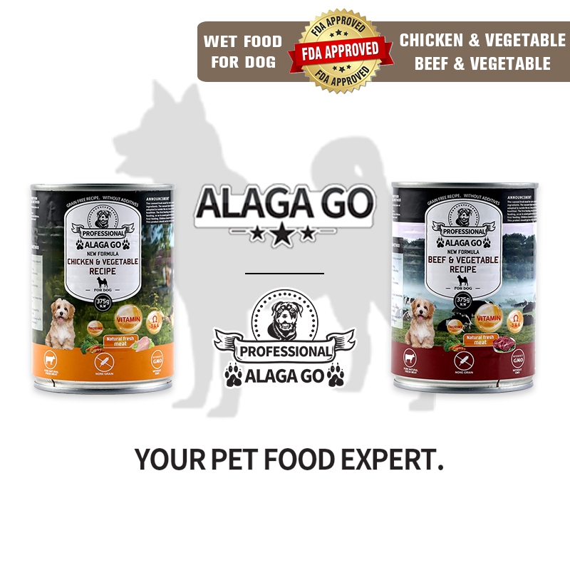ALAGAGO Adult Dog Food Canned Beef and Vegetables, Chicken and ...