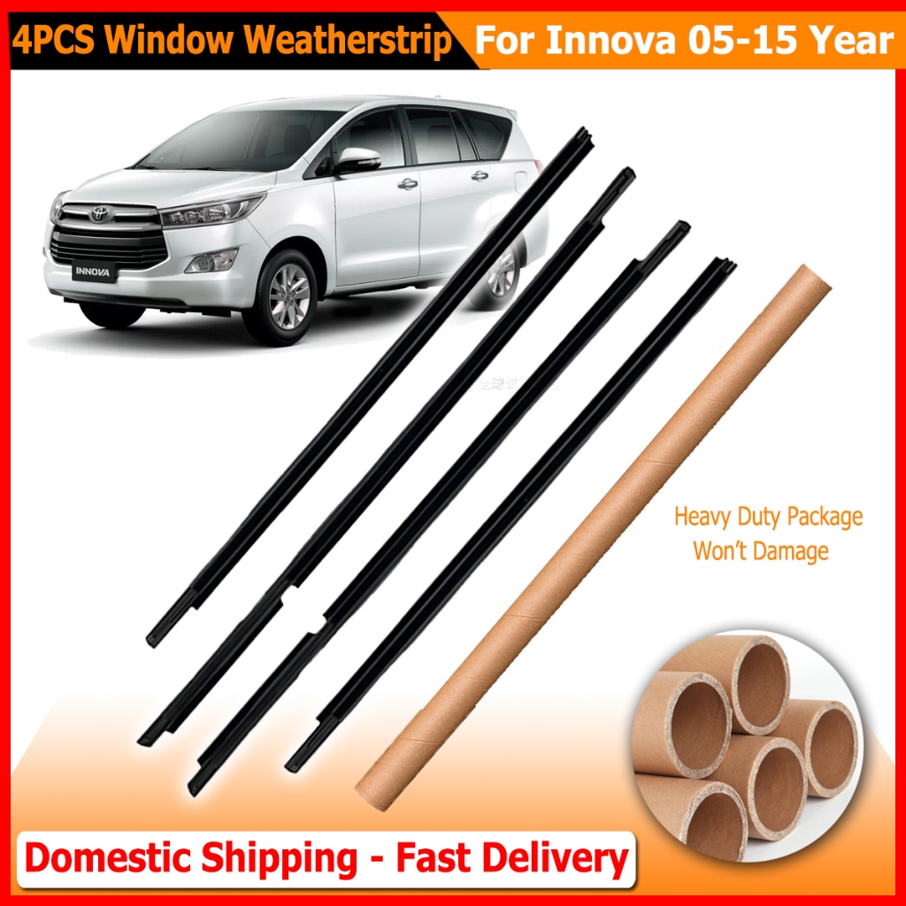 4Pcs/Set Car Door Window Weatherstrip Trim Outer Channel Rubber Seal ...