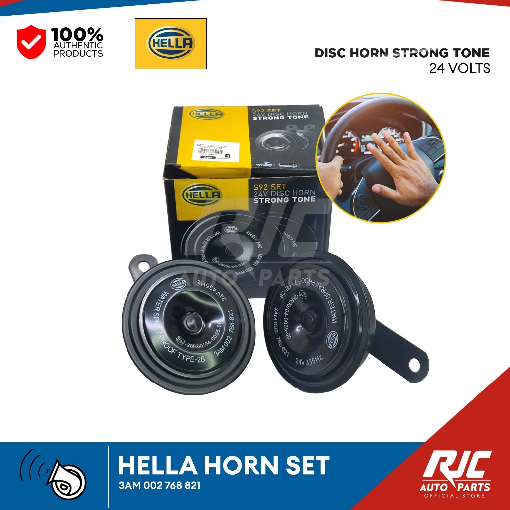 HELLA HORN 24 V DISC HORN STRONG TONE 3AM 002-768-821 1set | Shopee ...