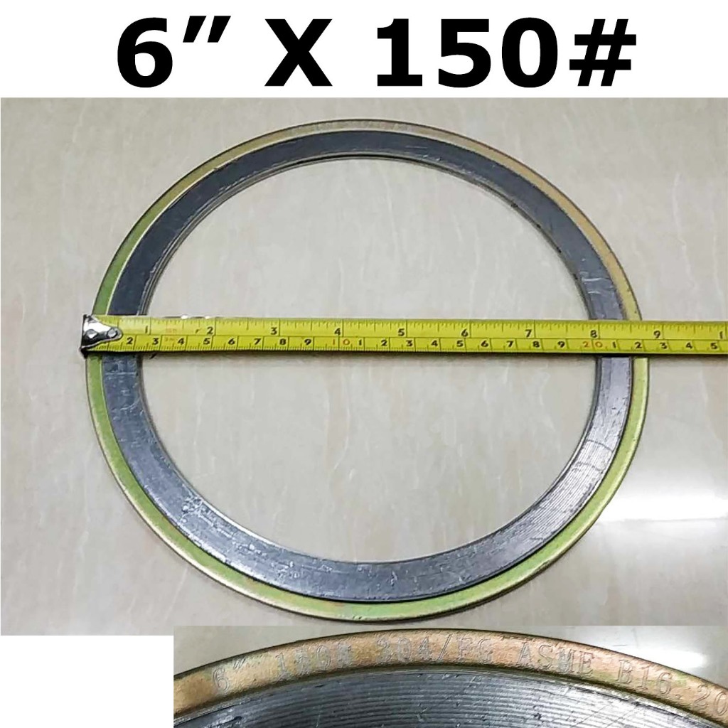 FLEXITALLIC GASKET 6" X 150# SPIRAL WOUND GASKET 304/FG ASME B16.20 ...