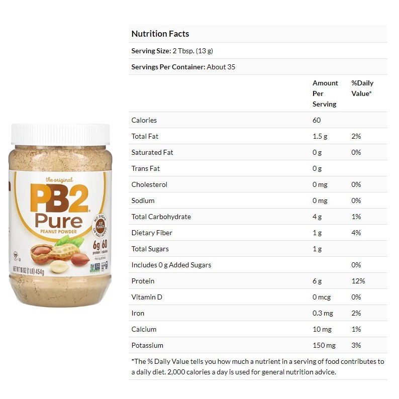 PB2 Foods, The Original PB2, Powdered Peanut Butter - Original, Cocoa ...