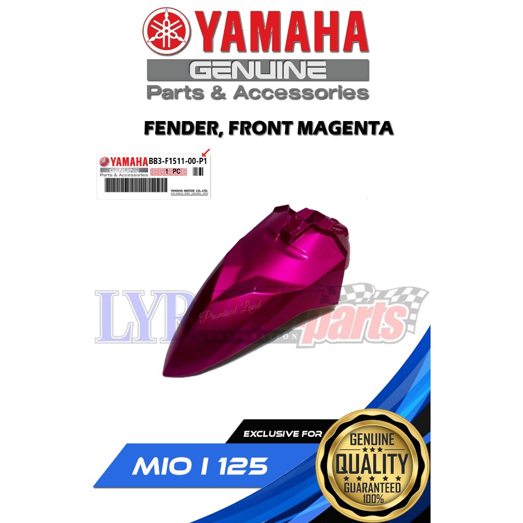YAMAHA GENUINE FRONT FENDER MAGENTA FOR MIO I 125 ( BB3-F1511-00-P1 ...
