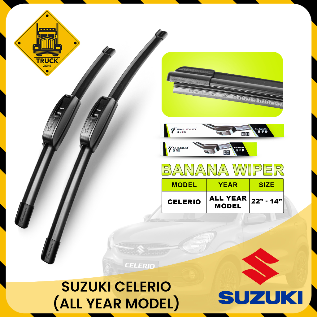 SHILIDUO Suzuki CELERIO All Year Model 22" and 14" Front Wiper Blade ...