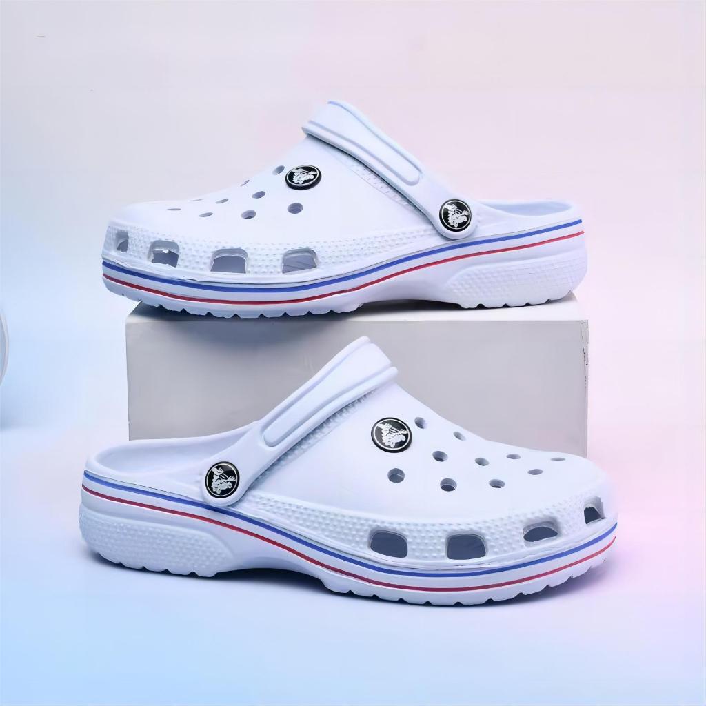 ADD ONE SIZE New clog hole shoes female summer couple beach shoes cool ...