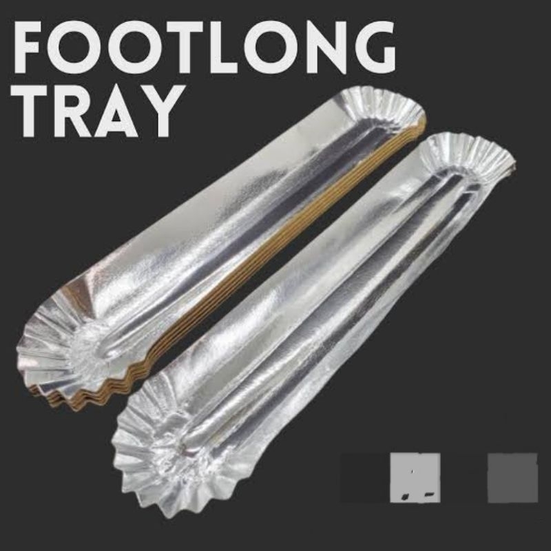 (25 pcs) Footlong Paperplate Silver or White | Shopee Philippines