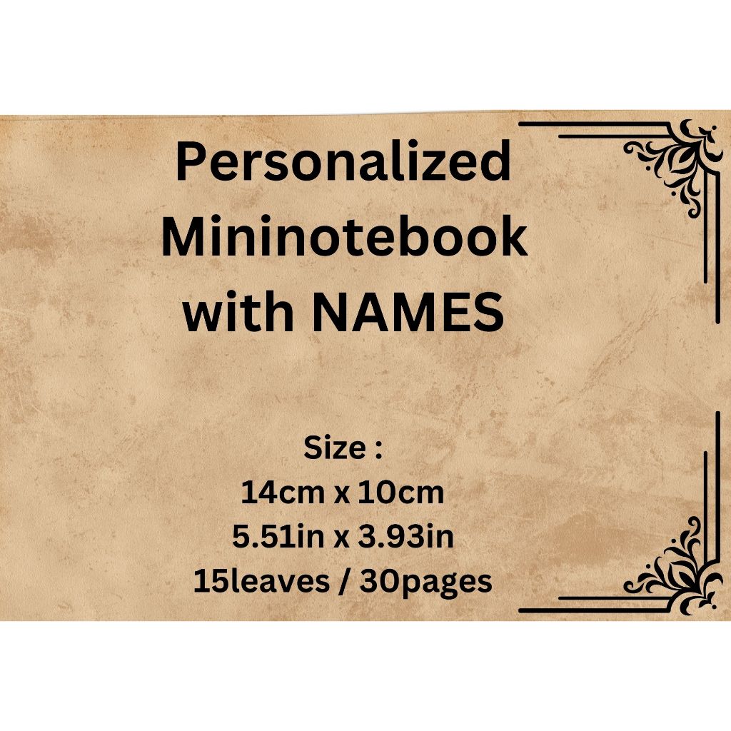 Personalized Mini Notebook with NAME (14cmx10cm size) | Shopee Philippines