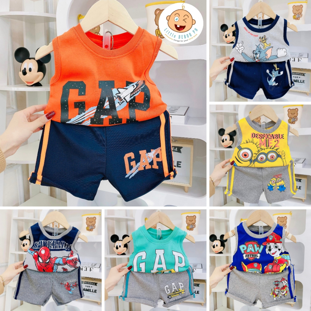 Baby Kids Sando and Short Terno Boys Cotton Sando Set (1 to 12 years ...