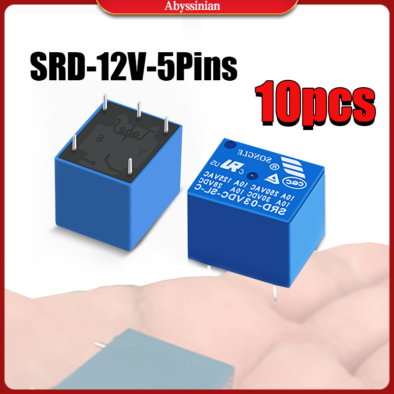 10PCS Mini SRD Relays 5Pins 5 Pins SRD Relay For Protection Circuit ...