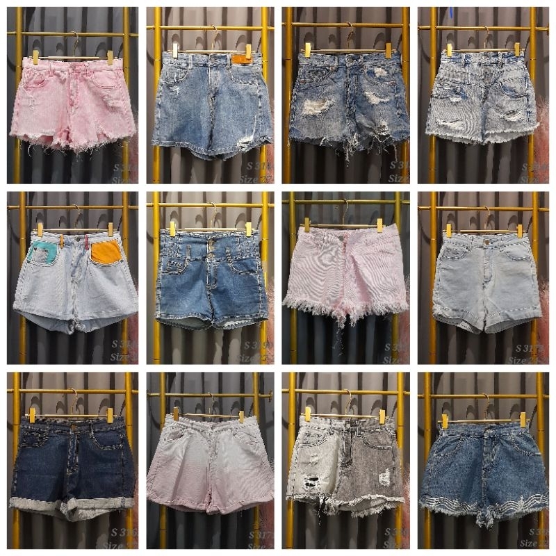 VIP Korean HighWaisted Denim Shorts #3157 | Shopee Philippines