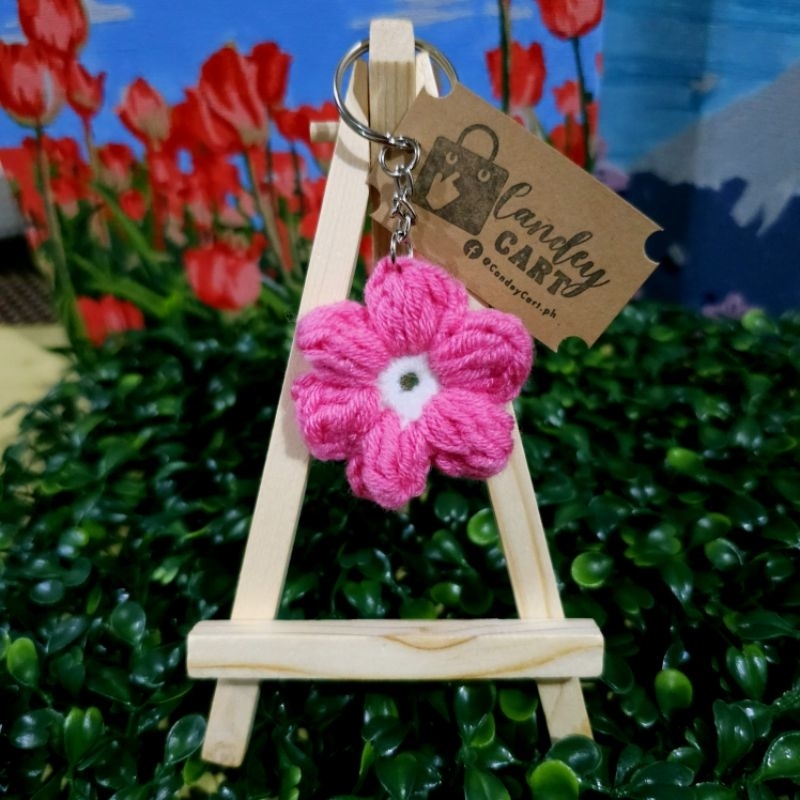 Flower Crochet Keychain (Sakura Flower Keychain) | Shopee Philippines