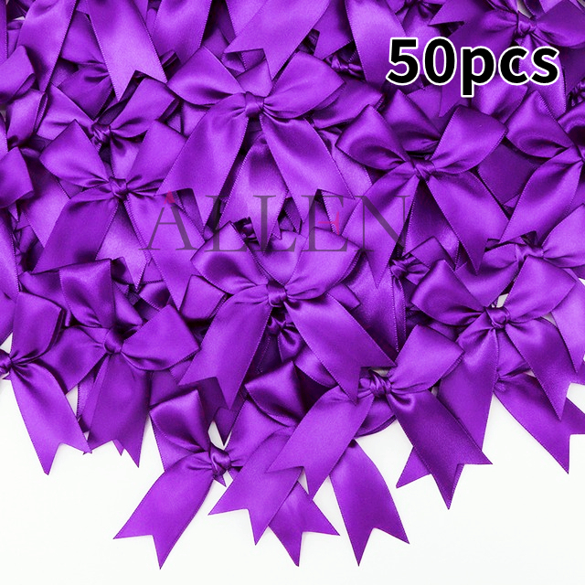 (50pcs/pack) 1'' Satin Ribbon Handmade 8.5cm Wide Swallowtail Bowknot ...